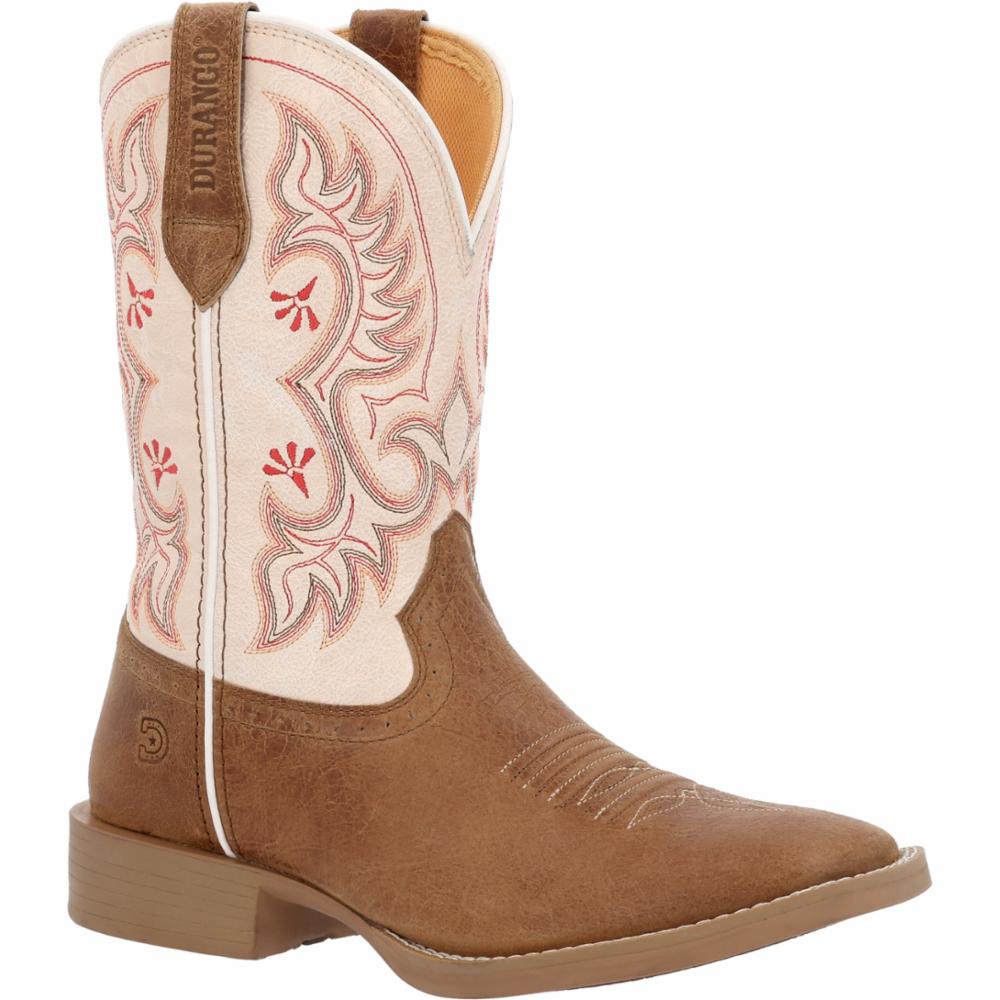 Durango SHYLOH WOMENS 10 IN WESTERN BOOT HONEY TAN/ METALLIC PEACH ...